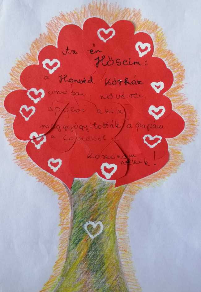 Köszönet-rajz az egészségügyi dolgozóknak